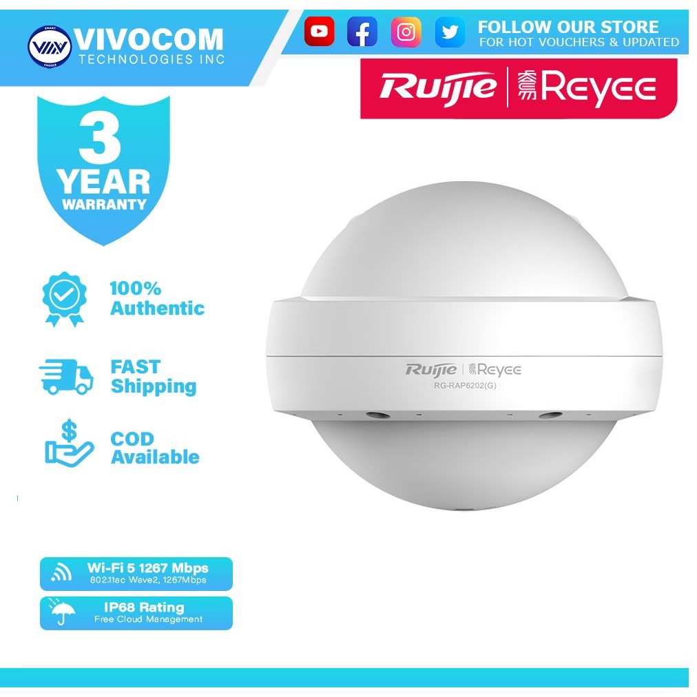 RUIJIE RG-EAP602 AC1200 DUAL BAND OUTDOOR ACCESSPOINT | Shopee Philippines