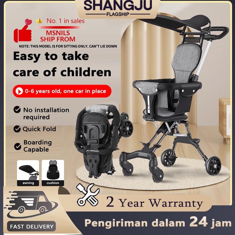 Folding baby stroller 0-36months 4wheels lightweight two-way stable ...