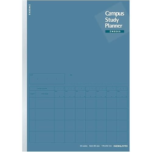 KOKUYO Campus Notebook Study Planner 2 Weeks Ruled Semi B5 Navy Set of No-Y80LT-DBX2SET | Shopee ...