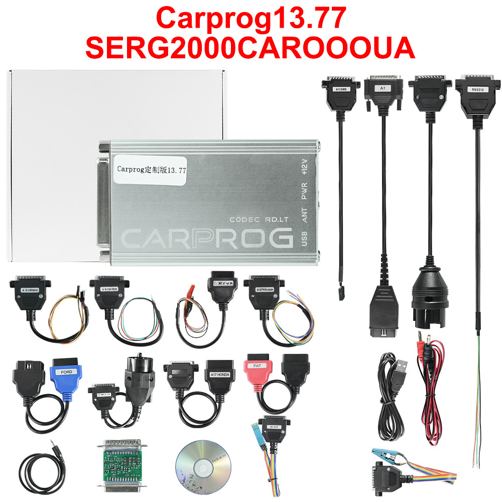 ♥2024 Carprog 13.77 Full Set With 21 Adapters Car Prog V8.21 Free ...