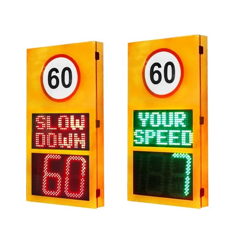 Outdoor street metal solar speed sign vms variable message sign board ...