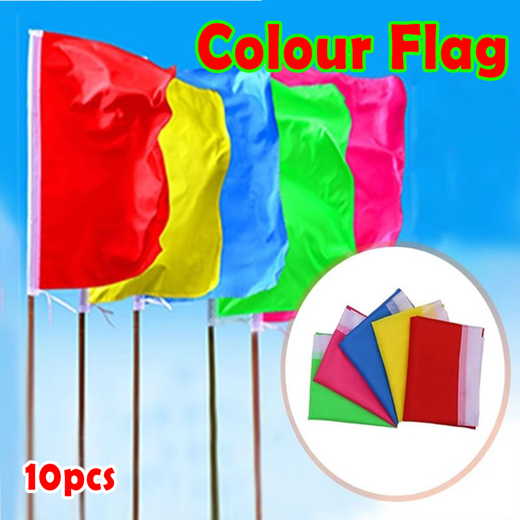 10Pcs Colour Flag 5 Color Vertical Colored Flag 70x110cm Fiesta Solid ...
