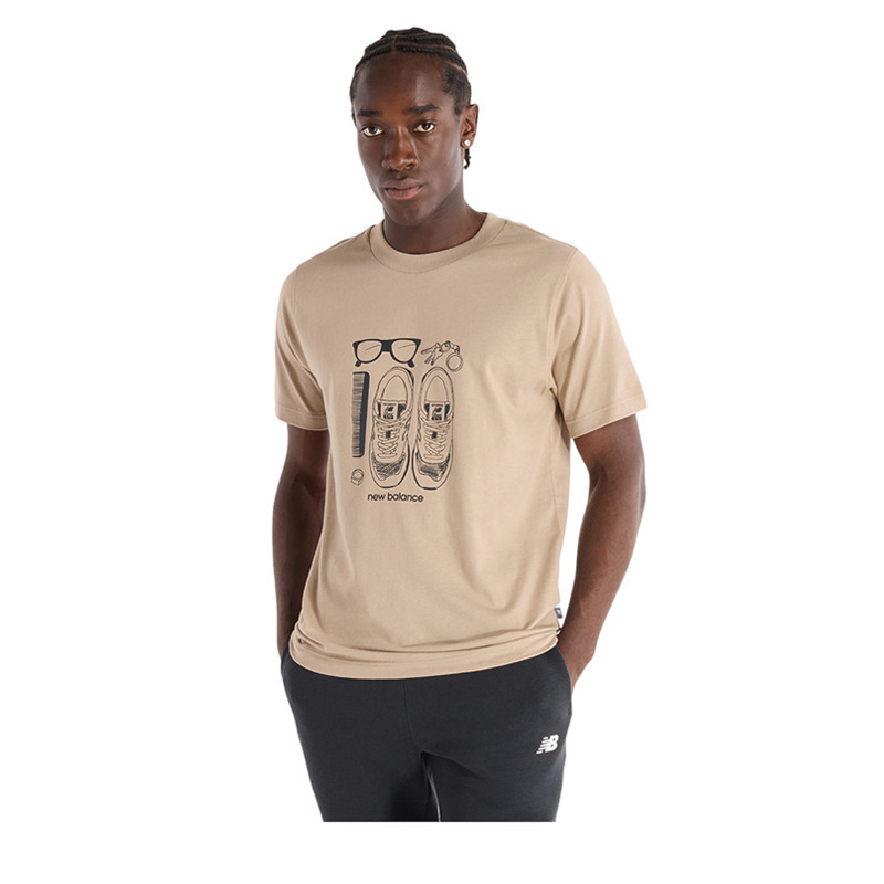 New Balance Sport Essentials Graphic 6 Men's T-shirt - Grey | Shopee ...