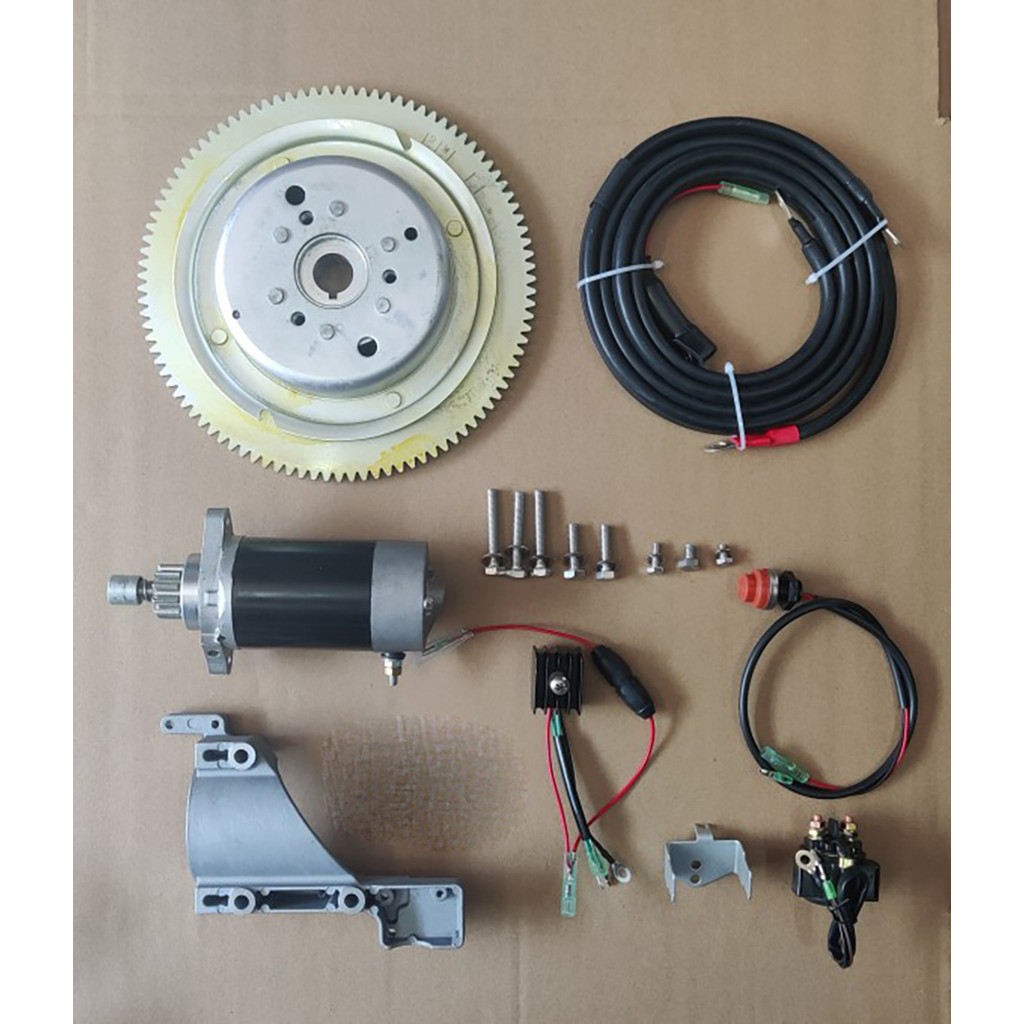 【Outboard Motor Electric start flywheel/motor For Yamaha Old Model 2 ...