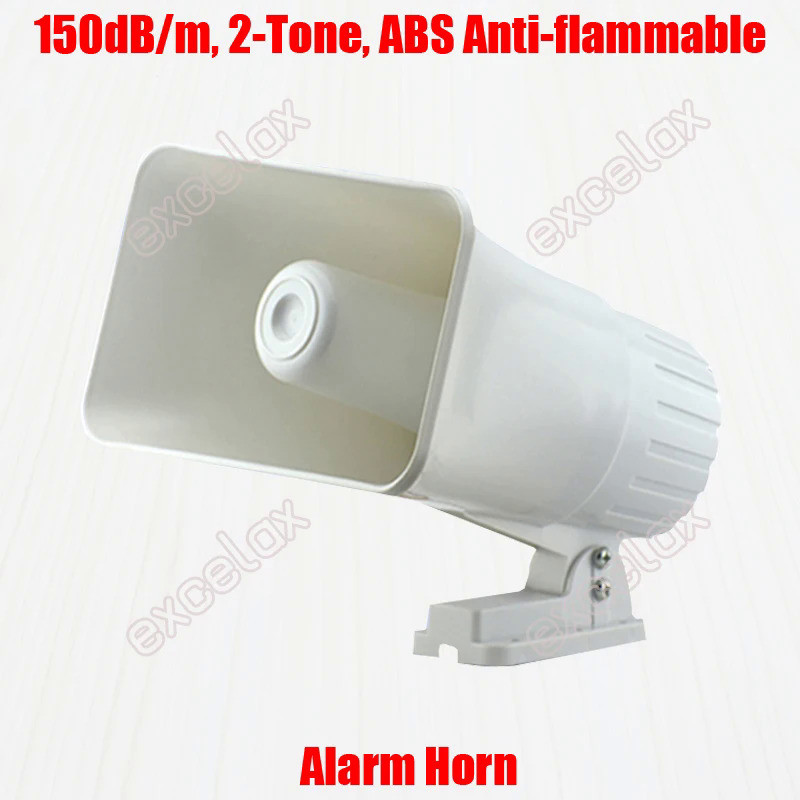 2-Tone Beep & Siren 150dB Loud High Volume White ABS Alarm Horn DC 12V ...