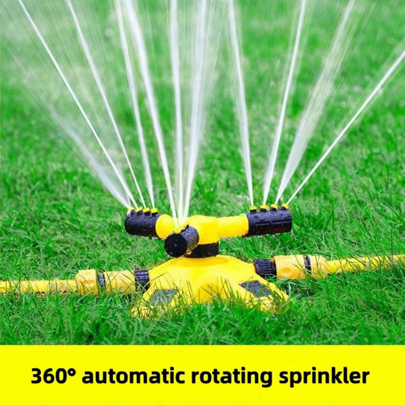 360 ° Automatic Sprinkler Hydro Powered Rotary Spray Garden Lawn Tandem ...