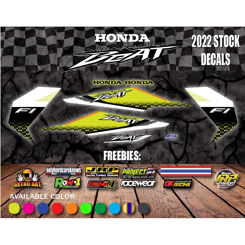 HONDA BEAT V2 2021-2022 STOCK LATEST DECALS | Shopee Philippines