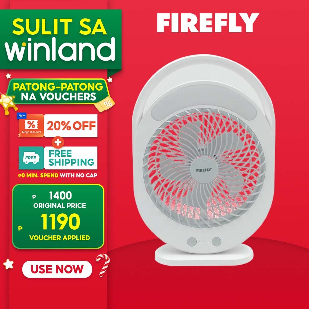 Firefly by Winland Multifunction Rechargeable 12W Desk Fan / Table Fan ...