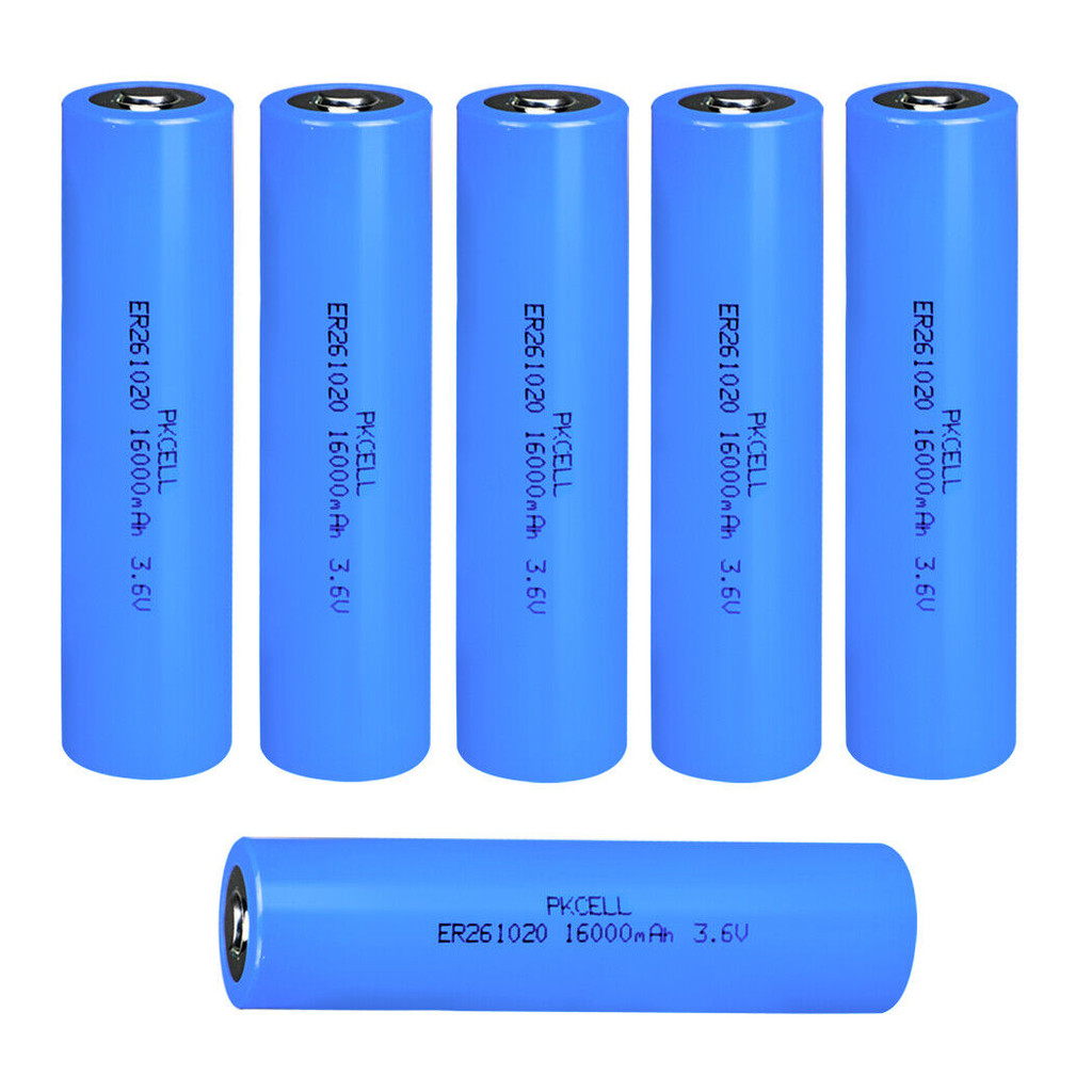 6-Count AA ER261020 Lithium Battery Cylindrical Cell CC size 3.6V Li ...