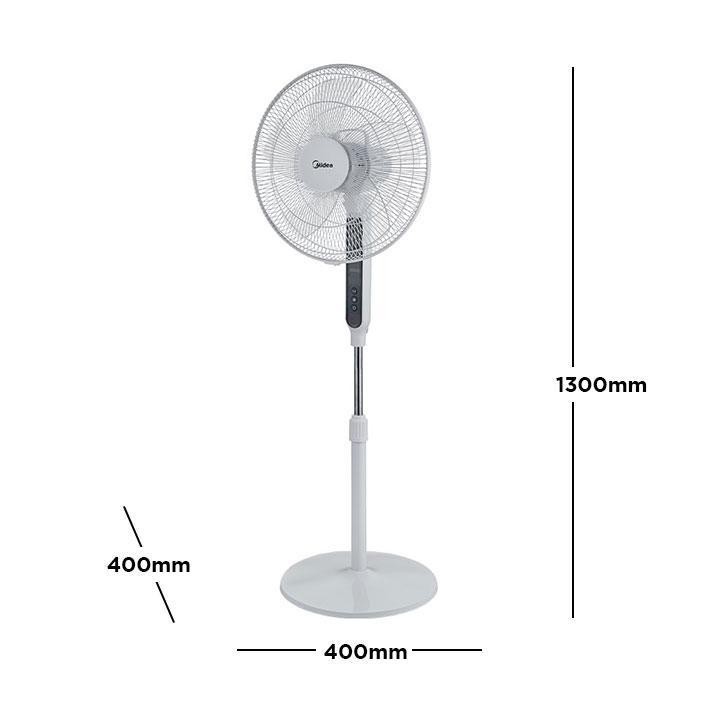 Midea DC Inverter Stand Fan with Remote Control 16" Electric Fan Silent ...