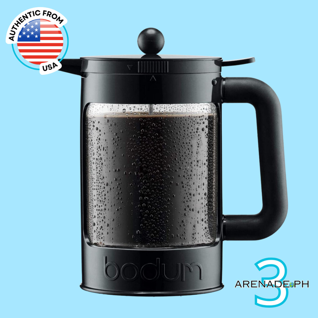 BODUM Bean Set Cold Brew Coffee Maker with Fridge Lid Black, 51 oz. / 1.5L (K11683-01WM ...