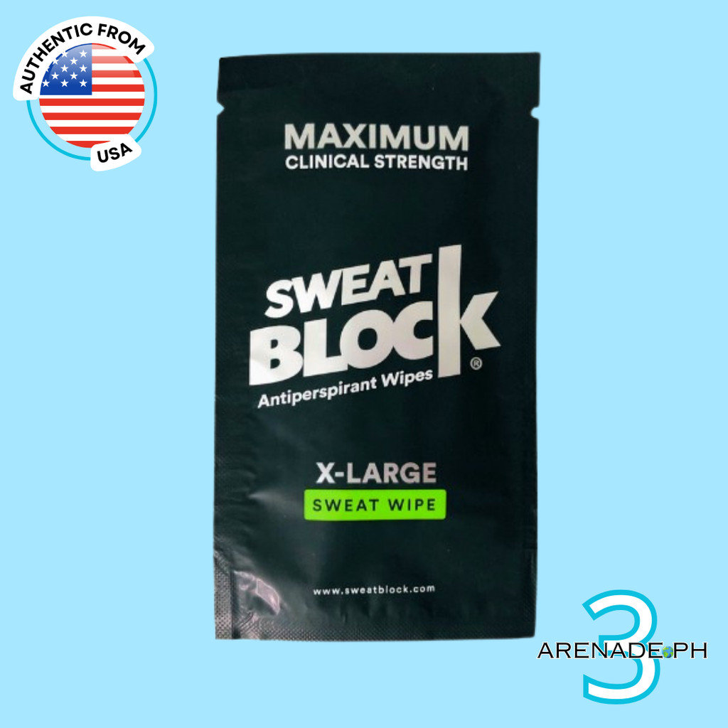 SweatBlock Maximum Strength Antiperspirant Sweat Wipes X-Large, 1 Count ...