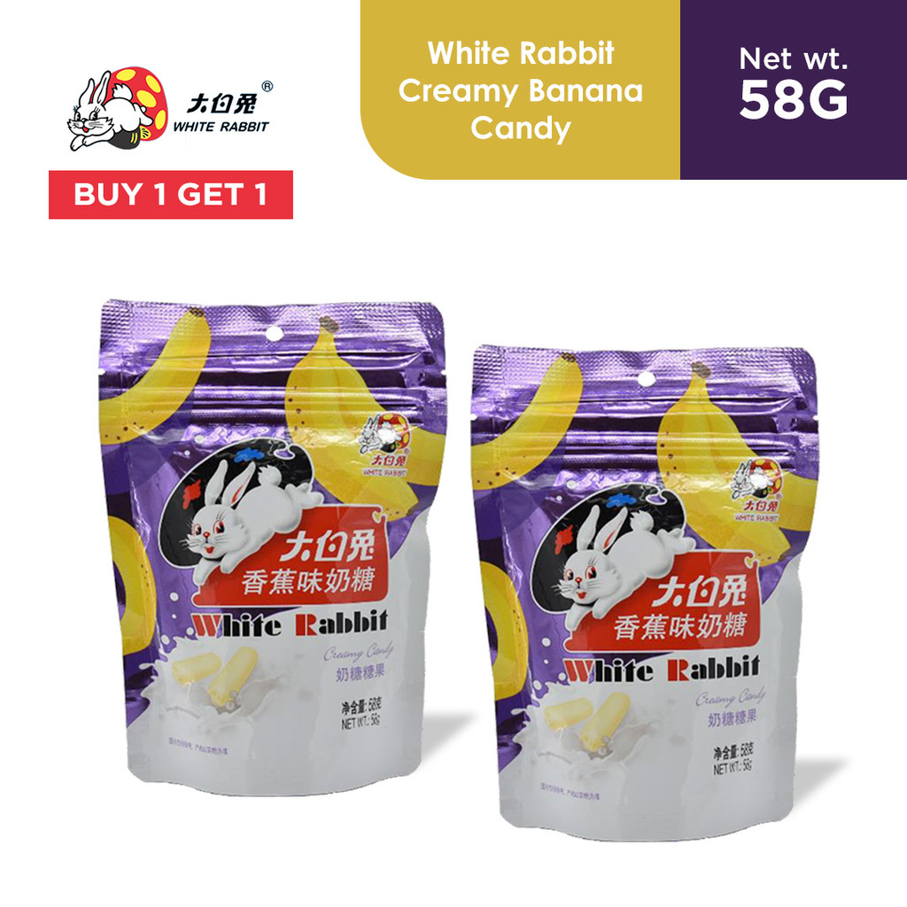 (BUY 1 GET 1) White Rabbit Banana Flavor Creamy Candy - 100% Original ...