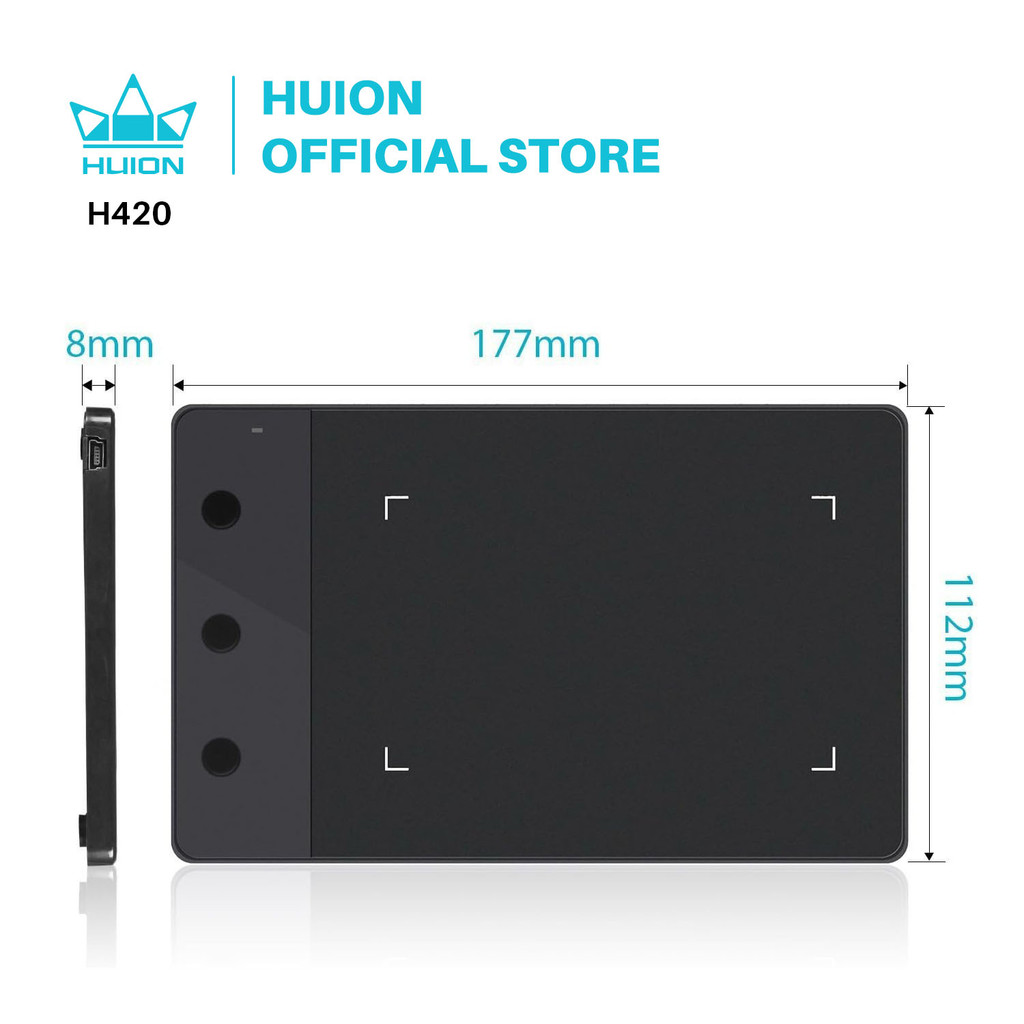 ~Huion H420 Digital Tablets 4-Inch Painting Pen Tablet Professional ...