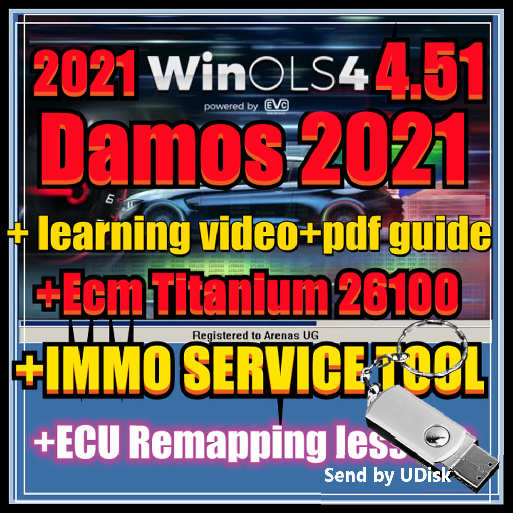 ☏New WinOLS 4.51 With Plugins Auto ECU Chip Tuning Software VMWARE+ecm ...