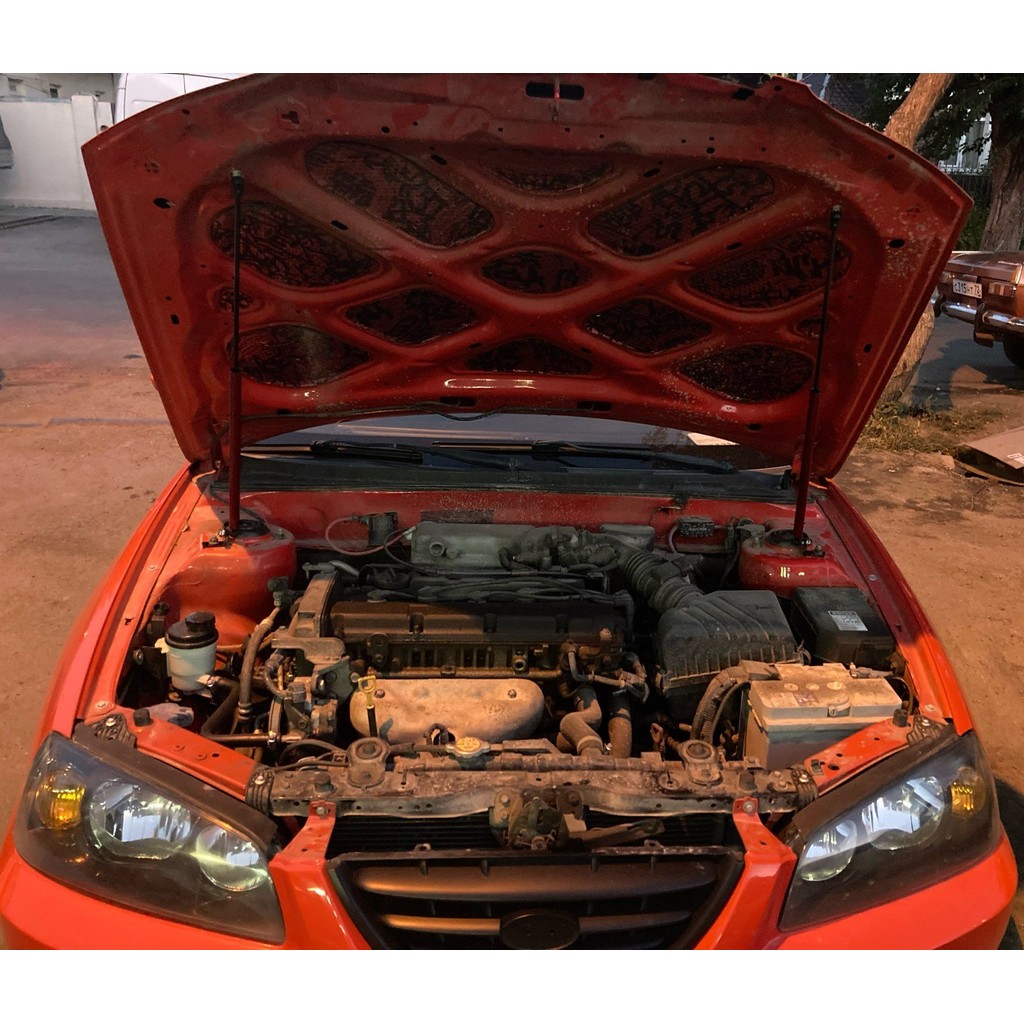 ☮For Hyundai Elantra Avante XD 2000-2006 3rd Front Hood Bonnet Refit Gas Struts Lift Support Sho ...