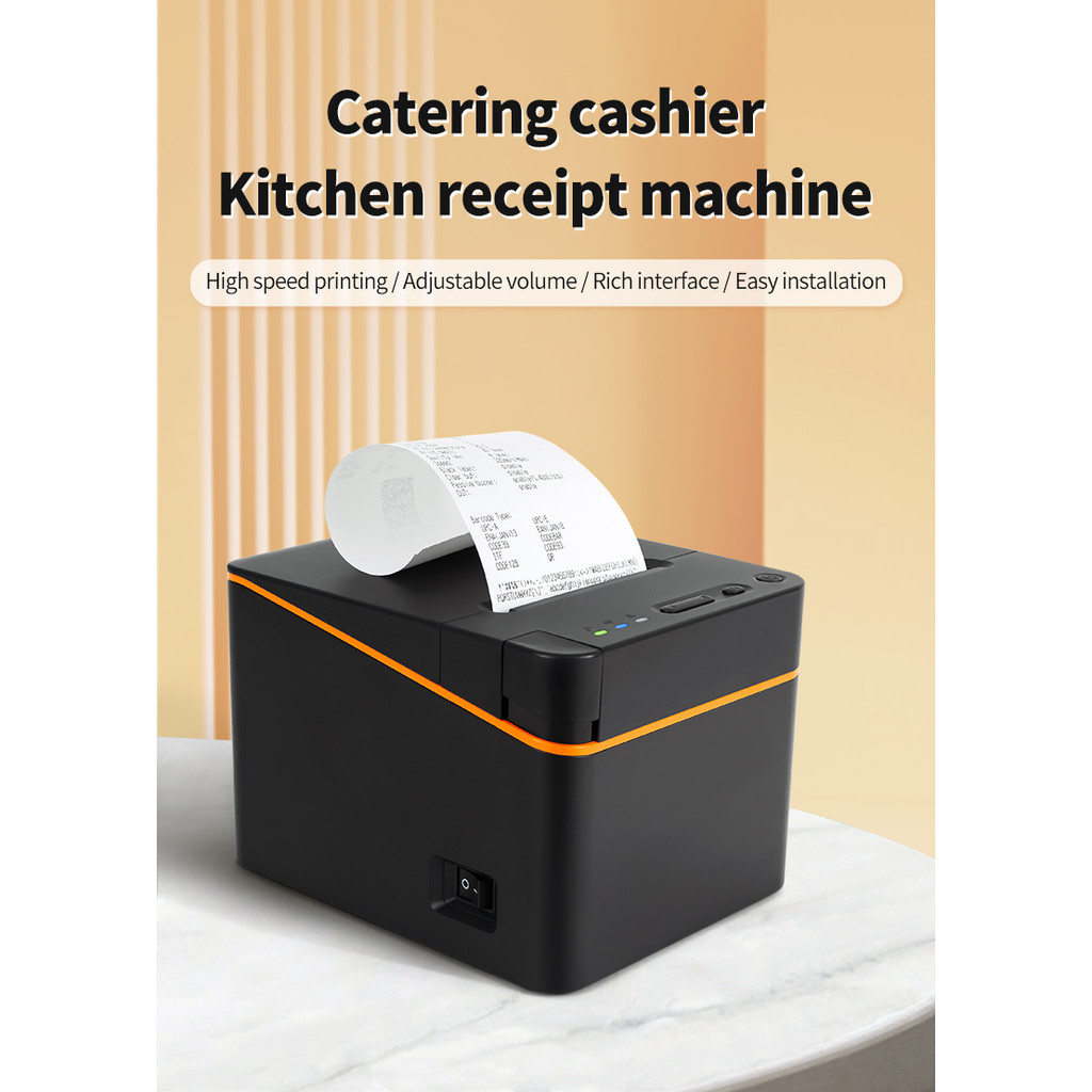 ≈Thermal Receipt Printer 80mm POS Printer USB/USB+Lan port Printer With ...