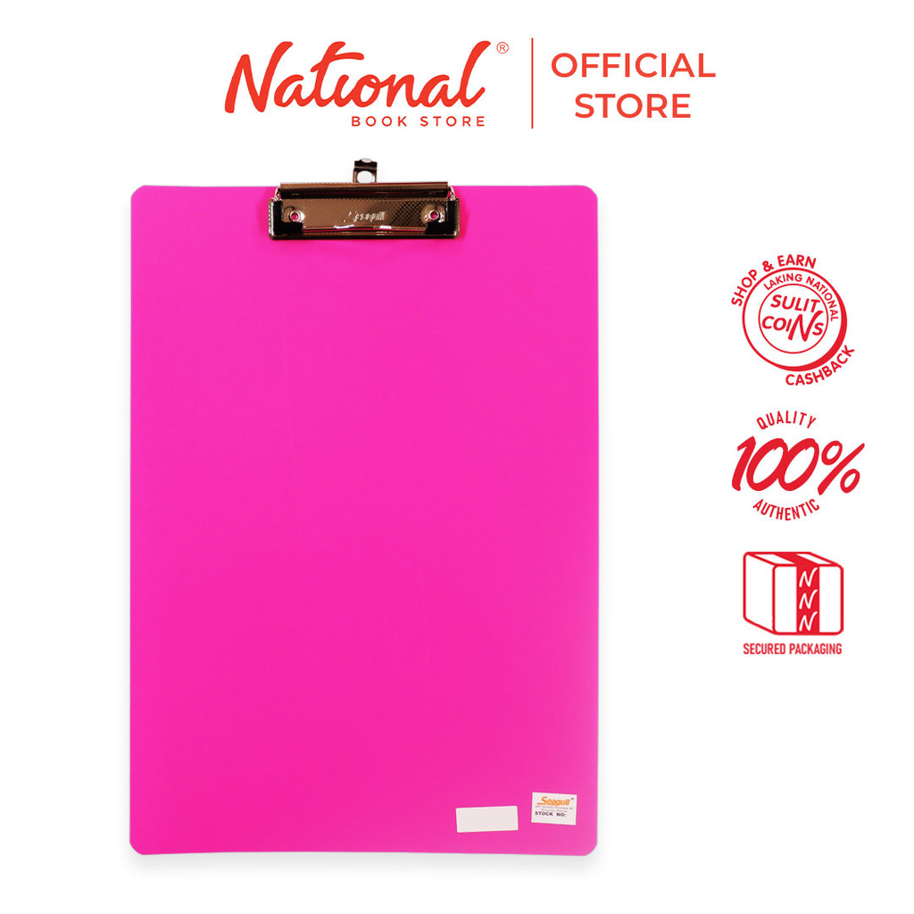Seagull Clipboard CB355 A4 Wire Clip Board Material Vertical, Pink ...