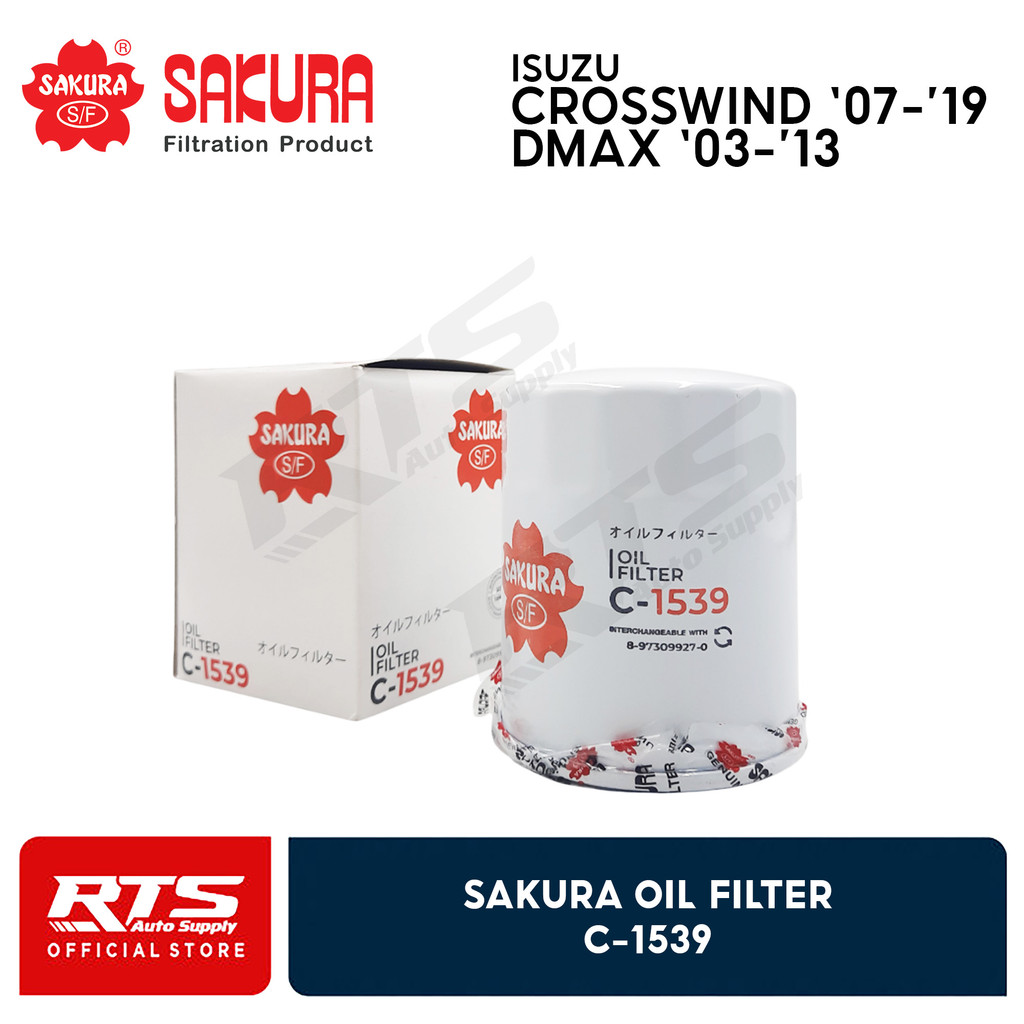 Sakura Oil Filter for Isuzu Crosswind 2007-2019 Dmax 2003-2013 ( C527 ...