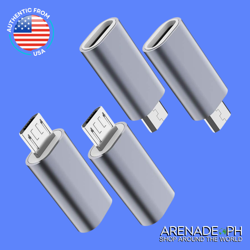 JXMOX USB C to Micro USB Adapter, (4-Pack) Type C Female to Micro USB ...