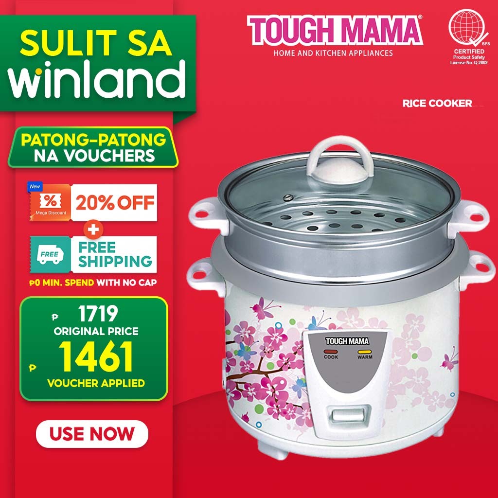 Tough Mama by Winland 1.8L Rice Cooker with steamer 650W NTMRC17-3SE ...