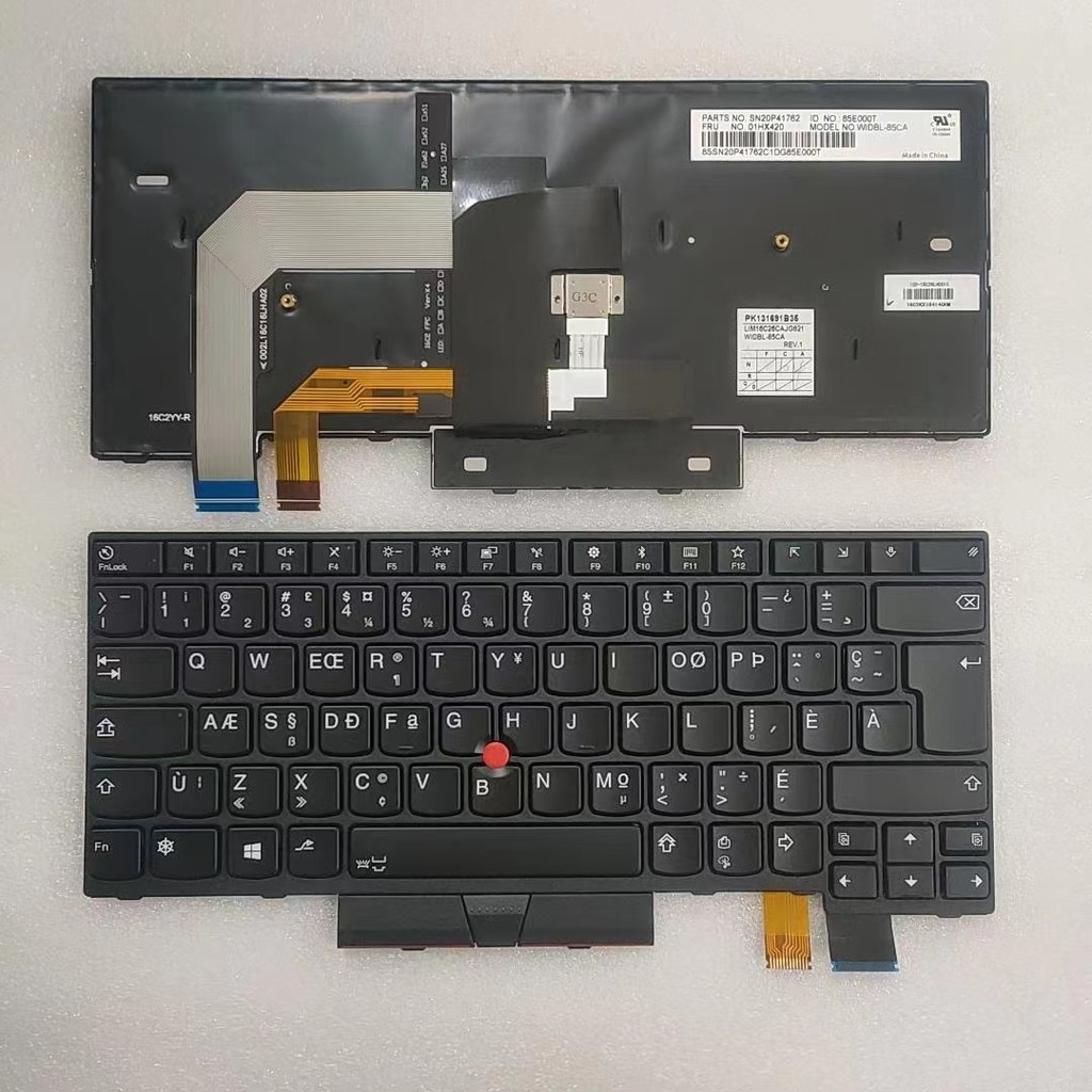 ⋛New AF Layout For Thinkpad T470 T480 Black Backlight With Point Stick ...