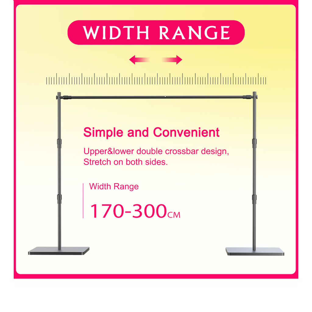 웃SH 2.4X3M Heavy Duty Background Backdrop Stand Photo Background ...