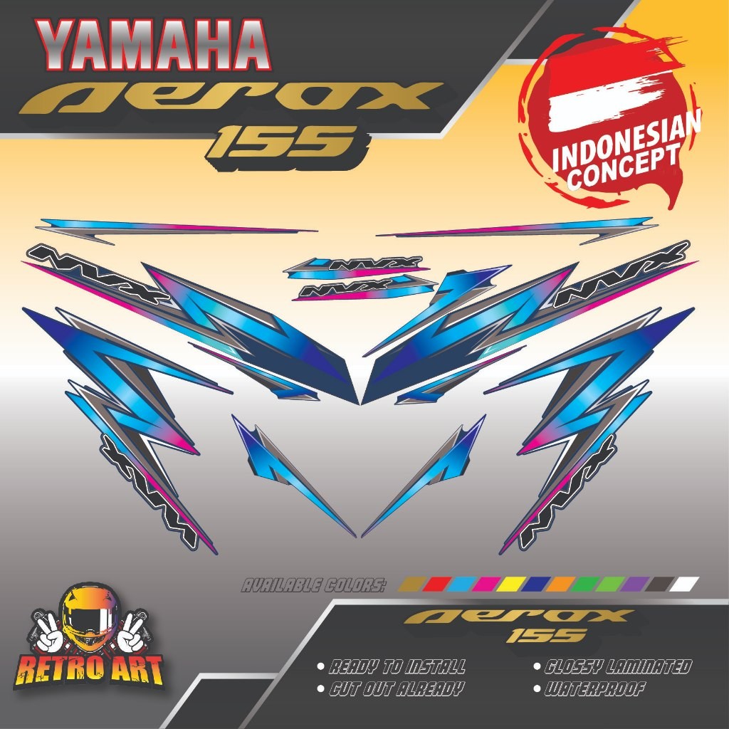 YAMAHA AEROX NVX V2 INDONESIAN CONCEPT 01 DECALS | Shopee Philippines