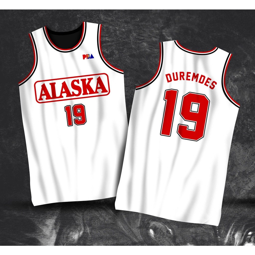 PBA RETRO JERSEY | ALASKA ACES RED & WHITE KENNETH DUREMDES #19 | FULL ...