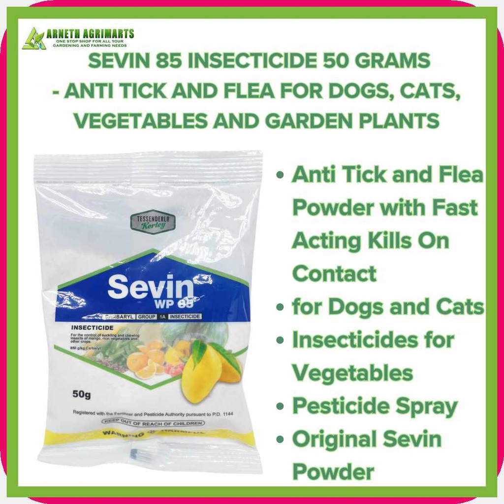 SEVIN[c^HI85}pp>INSECTICIDE)tm>50)Ix>GRAMS)Rw>-)va>ANTI)m>TICK AND FLEA ...