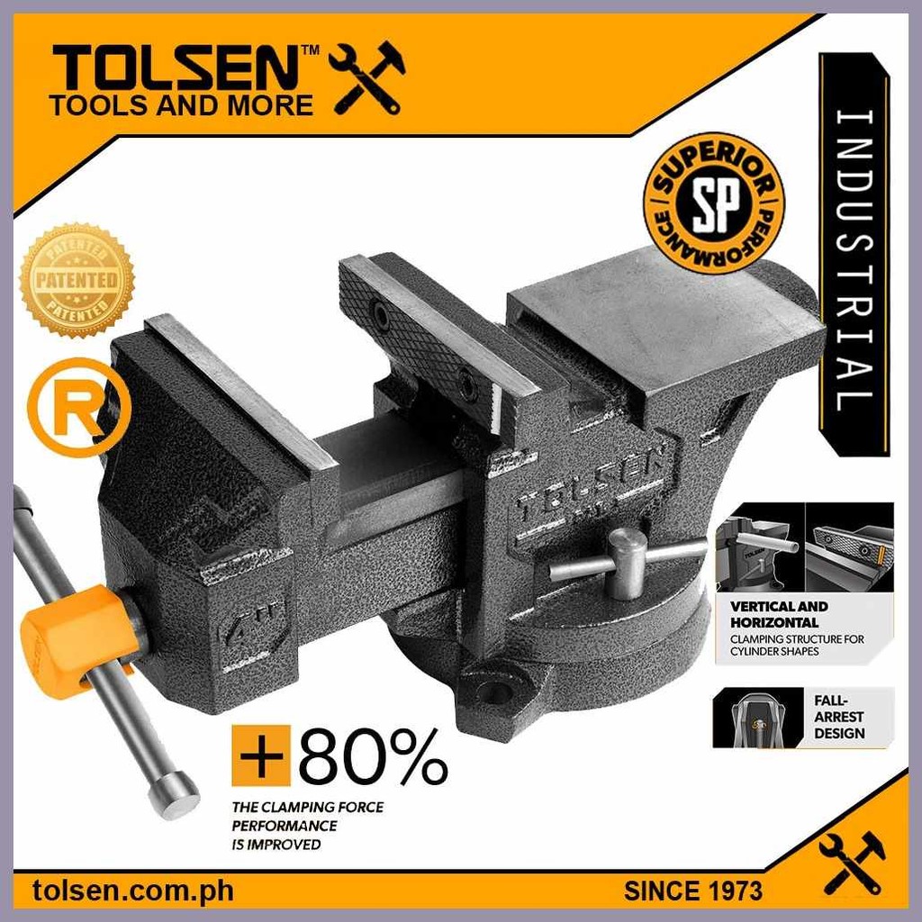 Tolsen#Y%Industrial+e@n@Bench+Io@Vise+Tm@Ultra,PY[Large,iR[Swivel,bY ...