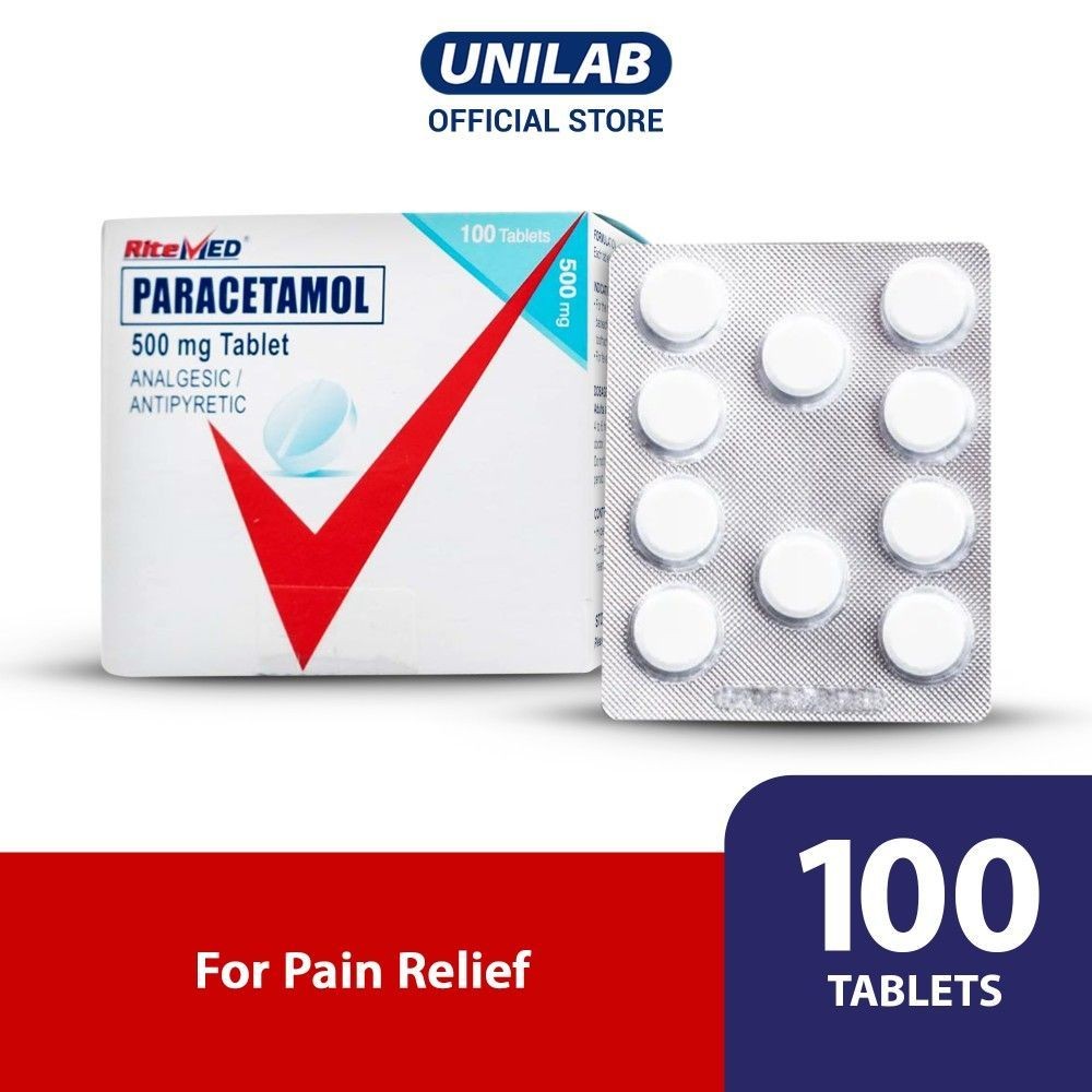 Unilab - RiteMED Paracetamol 500mg 100 Tablets (Relief Of Minor Aches ...