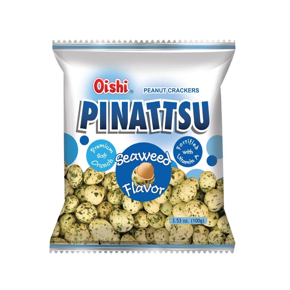 Oishi Pinattsu Peanut Crackers Seaweeds Flavor 100g | Shopee Philippines