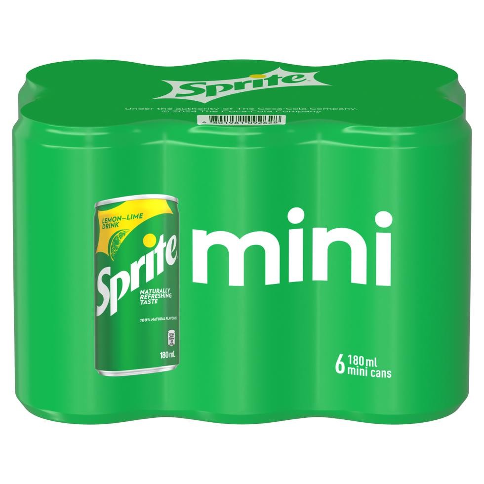Sprite Carbonated Drink Mini Cans Lemon-Lime 180mlx6s | Shopee Philippines