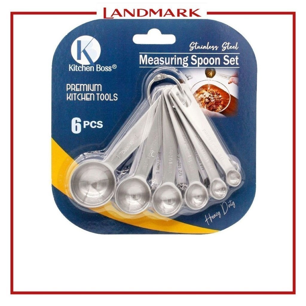 Kitchen Boss Stainless Measuring Spoon Set of 6 | Shopee Philippines