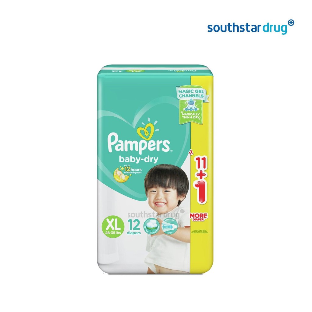 Pampers Baby Dry Diaper XL - 12s | Shopee Philippines