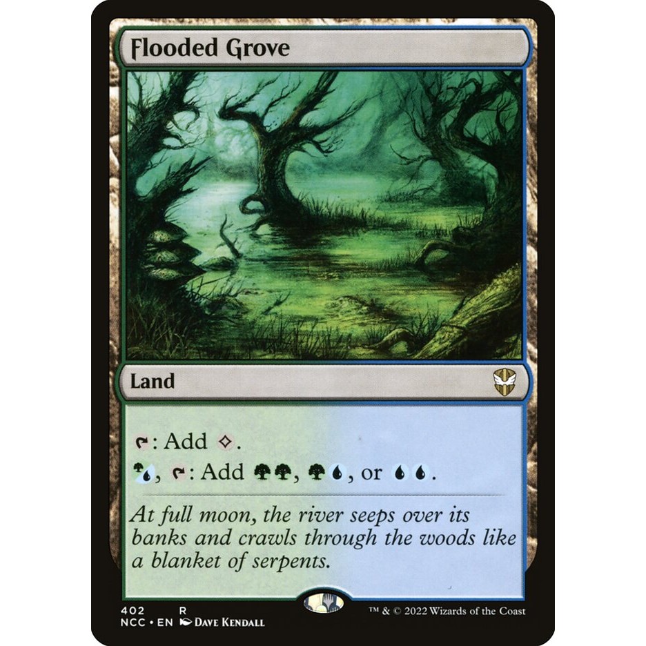 Flooded Grove normal New Capenna Commander NCC MTG Magic the Gathering ...