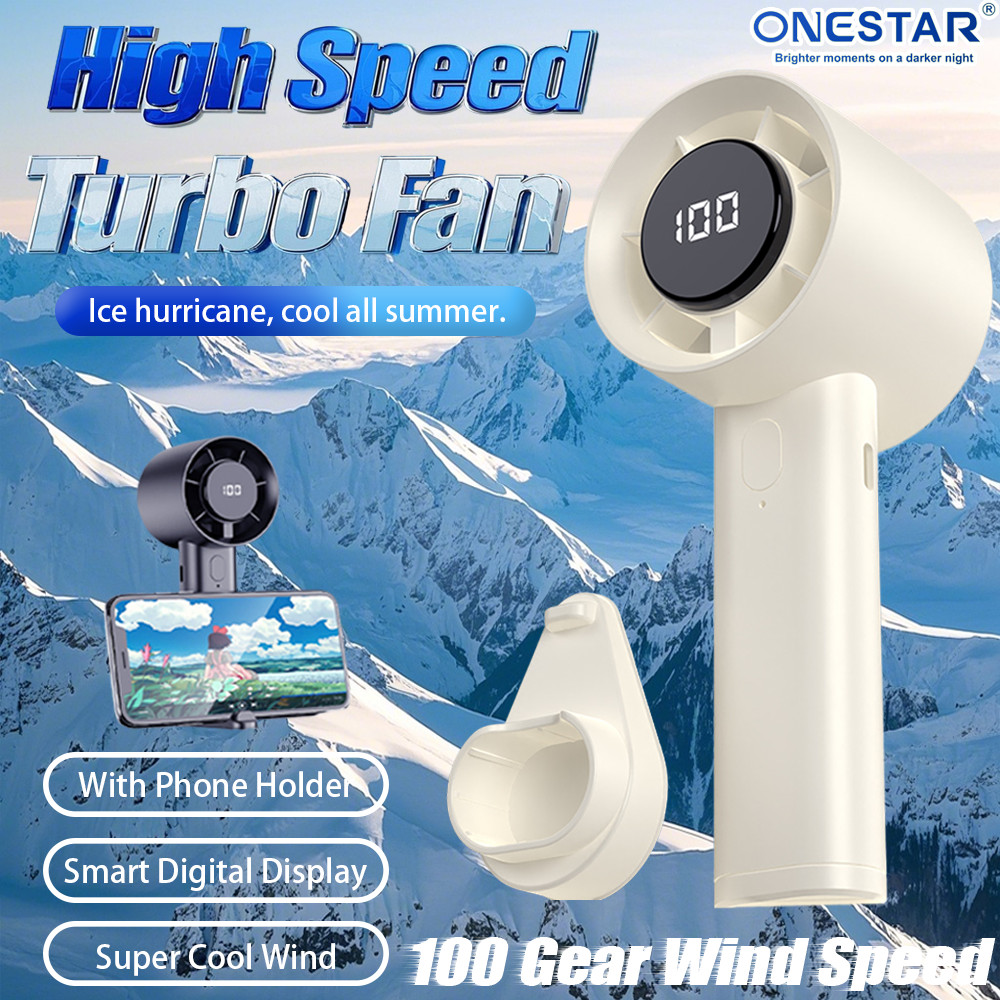 NSS Mini Cooling Turbo Fan With 100 Gear Super Strong Wind Rechargeable ...