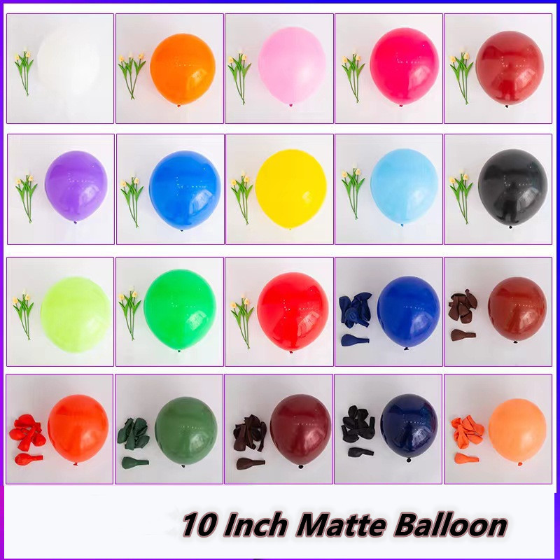 10PCS 10 Inch matte latex balloon birthday decoration product | Shopee ...