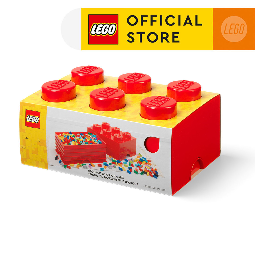 LEGO®️ Storage Brick 6 - Bright Red | Shopee Philippines