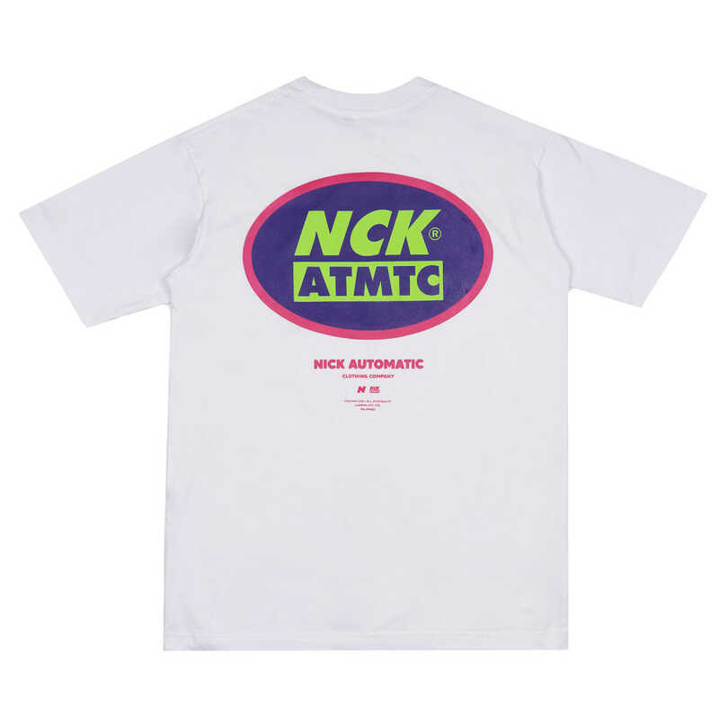 Nick automatic Block Badge Tee (White) | Shopee Philippines