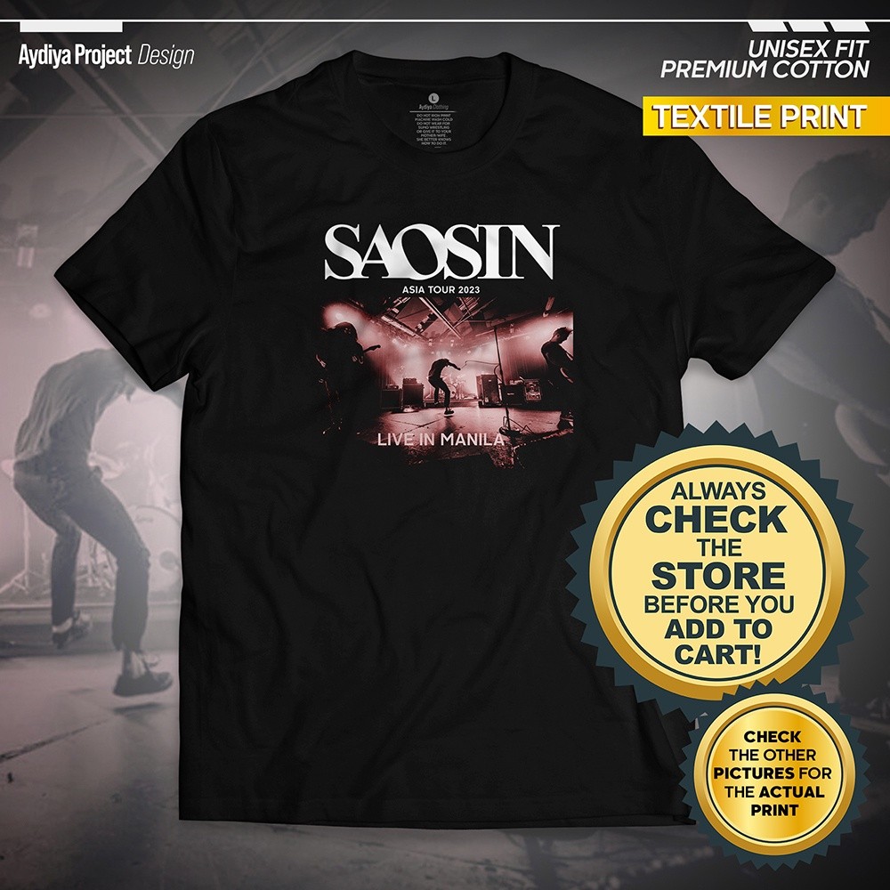 Saosin Asia Tour 2023 Live In Manila Band Shirt EM Aydiya Clothing ...