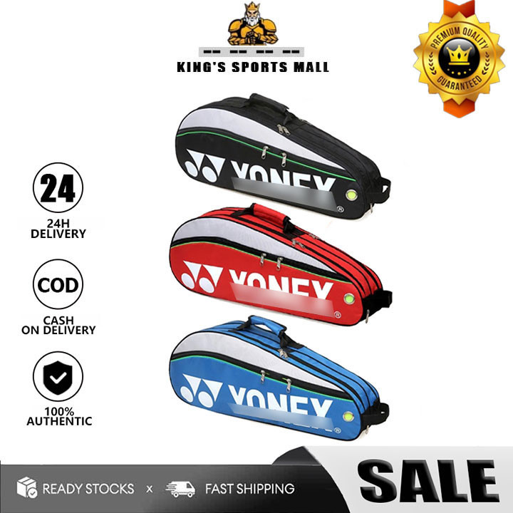 Badminton Bag Hand Crossbag Waterproof Oxford PU Fabric Double Zips fit ...