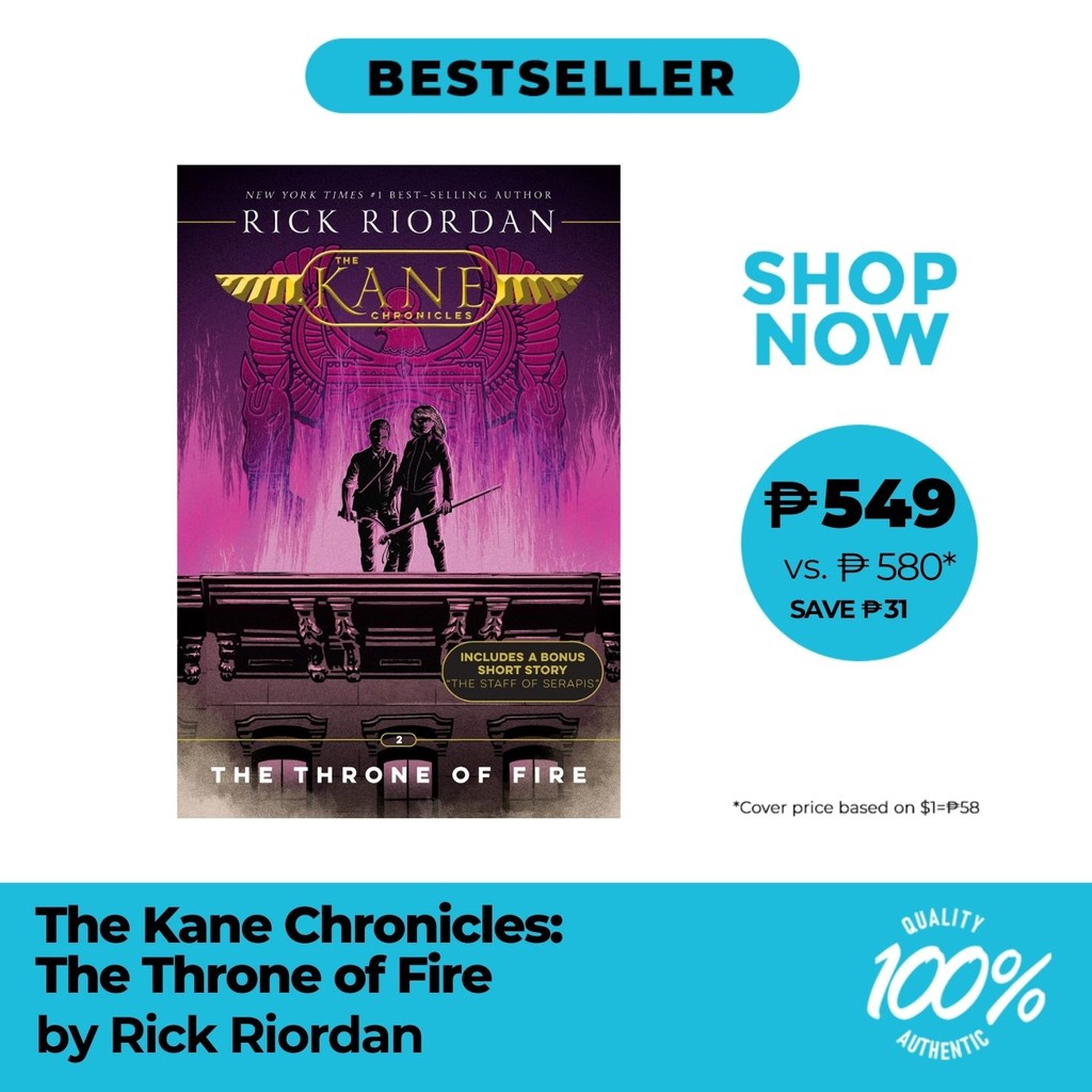 Kane Chronicles Book 2: The Throne of Fire by Rick Riordan - Trade ...