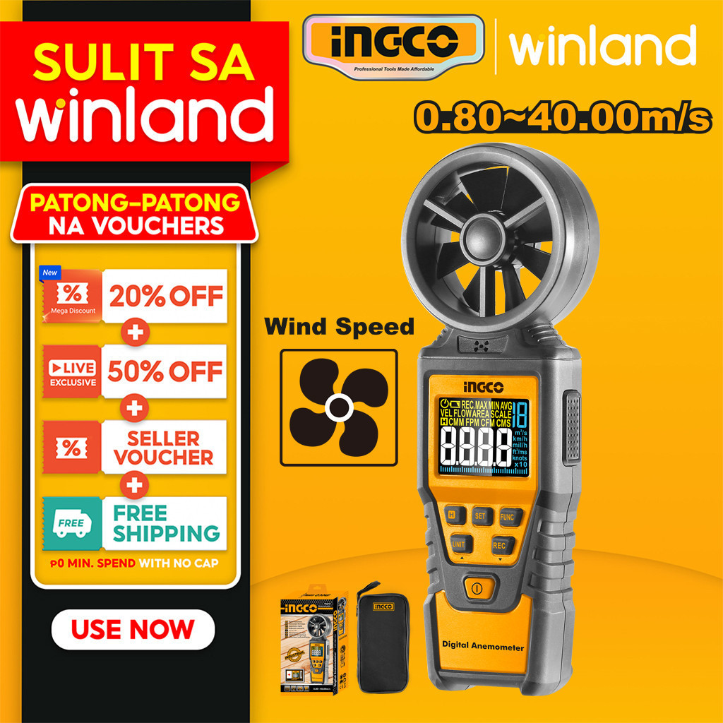 Ingco by Winland Digital Anemometer HETAN01 ING-PT | Shopee Philippines