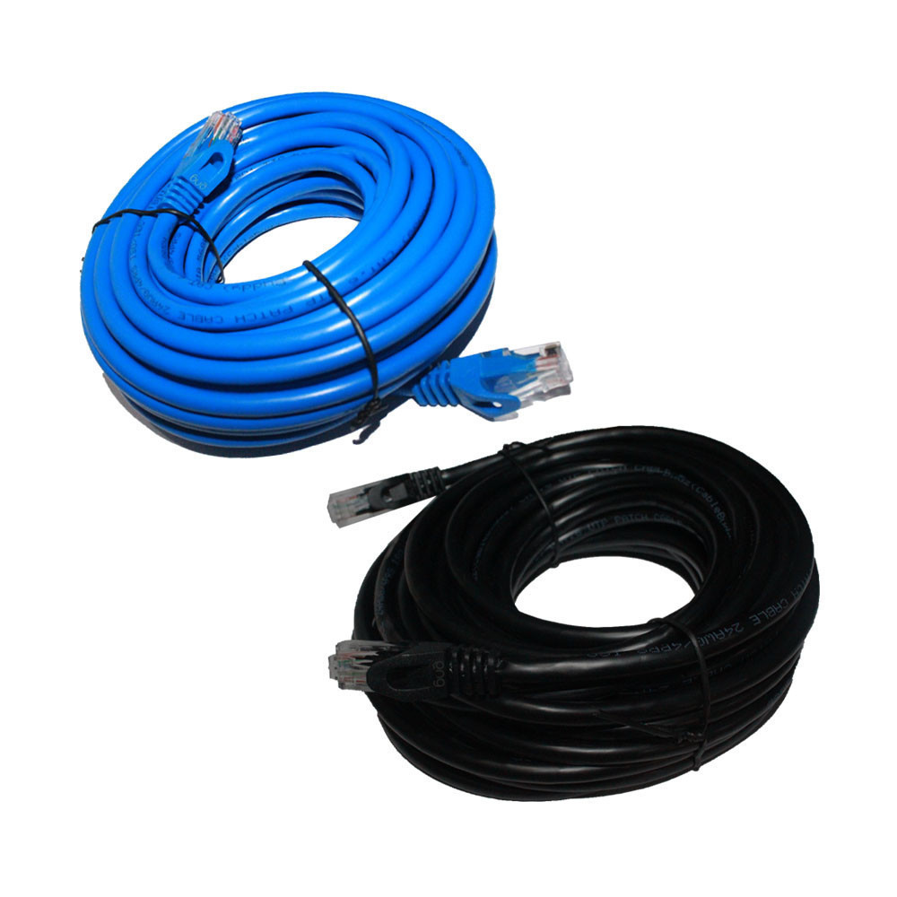 Cable Buddy Ethernet Cable 10m Black | Blue Male to Male Cat6 24AWG UTP ...