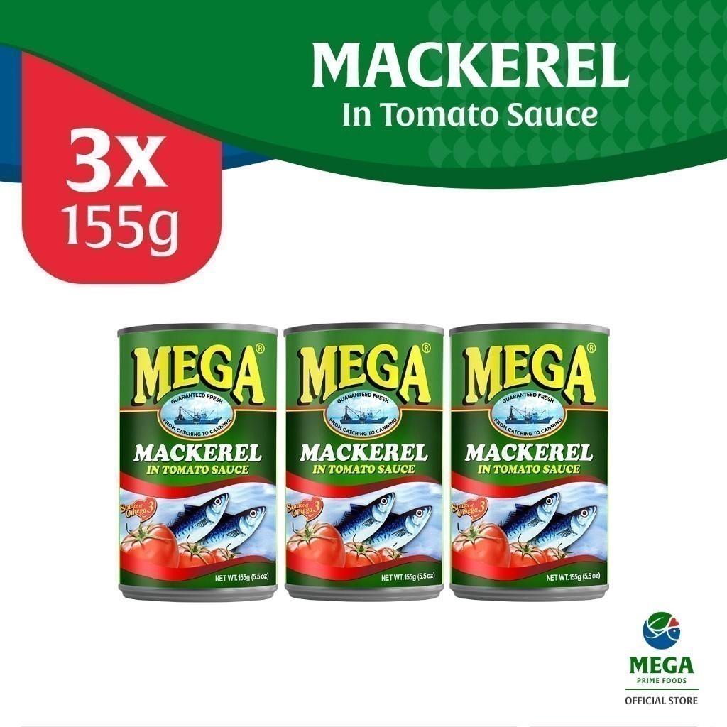 Mega Mackerel In Tomato Sauce 155G By 3'S | Shopee Philippines