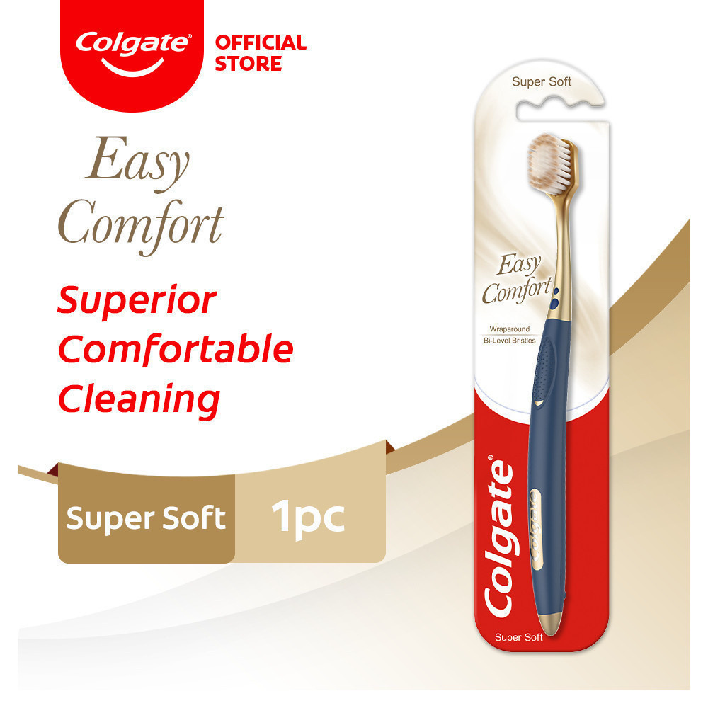 Colgate Easy Comfort Wide-Head Toothbrush, Super Soft Bristle, Pack of ...