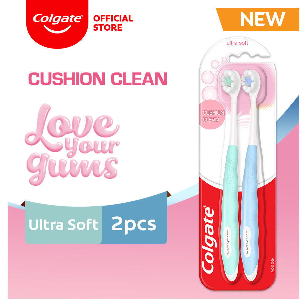 Colgate Cushion Clean Toothbrush Super Dense Fluffy Clean Bristles ...