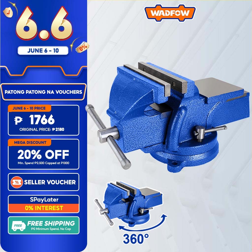 Wadfow Bench Vise Gato With Anvil Tape 5"/125mm | Shopee Philippines